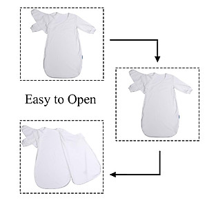 BLOOMSTAR Nursery Swaddling Blankets Cotton, Wearable Blanket With Sleeve,Baby Sleeping Bag, Sleeping Sack