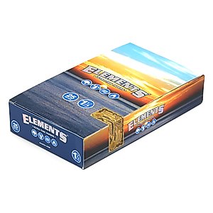 Elements 1.25 1 1/4 size Ultra Thin Rice Rolling Paper full box of 25