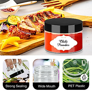 PeacePeo Plastic Jars with Lids, 4OZ Slime Containers 72Pcs Empty Clear Plastic Jars Refillable Plastic Cosmetic Containers with Screw On Lids for Kitchen Use Lotions & Beauty Products