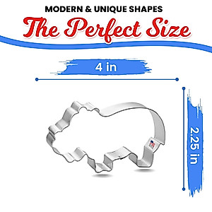Foose Hippo Cookie Cutter 4 Inch –Tin Plated Steel Cookie Cutters – Hippo Cookie Mold