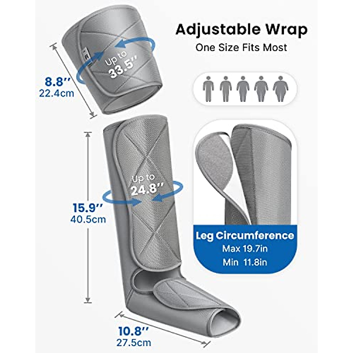 RENPHO Leg Massager FSA HSA Eligible, Air Compression Leg Massager for Circulation Pain Relief, 6 Modes 4 Intensities,Reduce Swelling, Muscles Relaxation Gifts for Men Women