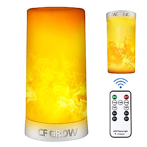 LED Flame Effect Light,USB Rechargeable Outdoor Flame Table Lamp Waterproof Dimmable 4 Modes Lantern,Flame Lamp with Gravity Sensing Effect IR Wireless Remote&Timer,For Halloween Room Party Bar Decor
