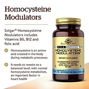 Solgar – Homocysteine Modulators, 120 Vegetable Capsules