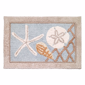 Avanti Linens - Bathroom Rug, Soft & Absorbent Bath Mat, Beach Inspired Bathroom Accessories (Seaglass Collection, 20" x 30")