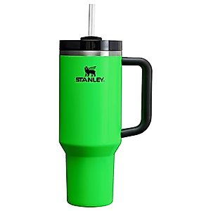 STANLEY Quencher H2.0 FlowState Stainless Steel Vacuum Insulated Tumbler with Lid and Straw for Water, Iced Tea or Coffee, Smoothie and More, Neon Green, 40 OZ