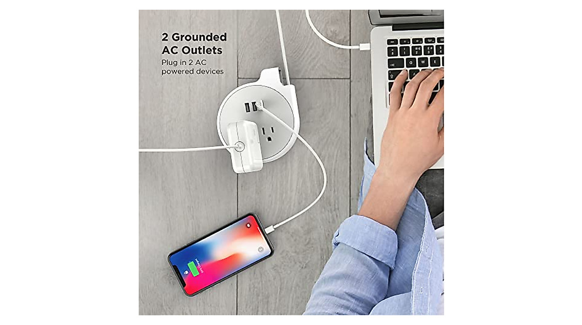 iHome Retractable Charger: Fast Charging Power Strip