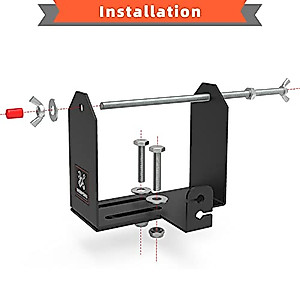IRENPORU Adjustable Width (4.65"-9.54") Weed Wacker Trimmer Line Holder,Line Spool Rack,Supports 3 & 5 Pound Spools,with Mounting Hardware,for Landscape Trailer Organization Accessories