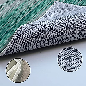 Small Round Area Rug 3f for Bedroom Modern Abstract Retro Teal Rugs Soft Shag Carpet Non-Shedding Rug Non-Slip Playing Mat for Kids Nursery Room Living Room Washable Circle Rug