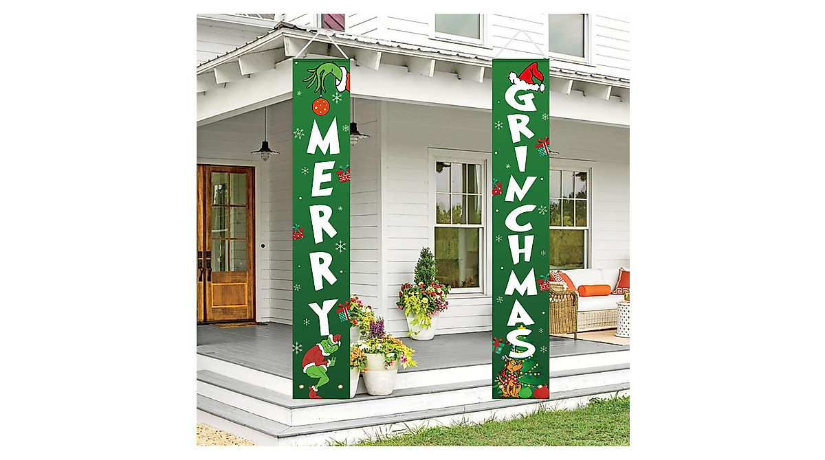 MERRY GRINCHMAS Christmas Banner for Festive Decor