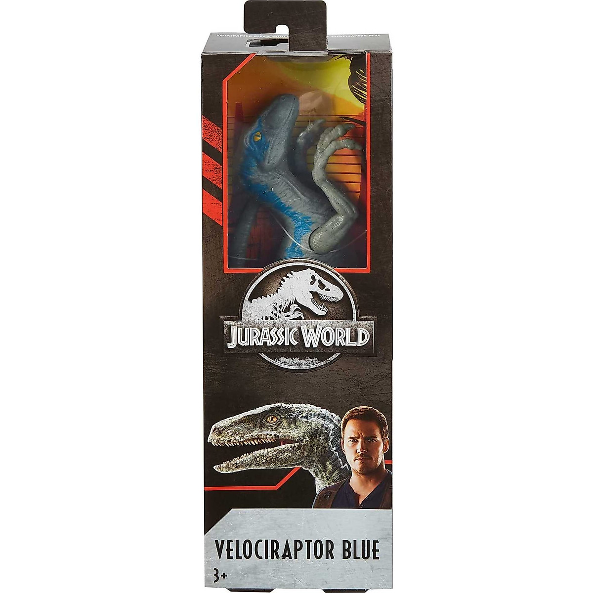Mattel Jurassic World Toys Large Basic Velociraptor Blue