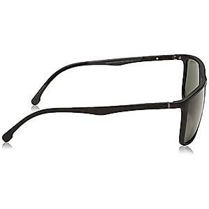 Carrera Men's Casual Rectangular Sunglasses, Mtt Black, 57