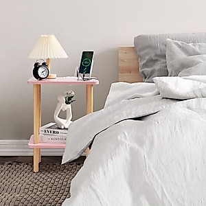 FORAOFUR Side Table with Charging Station, Small Side Table with 2 USB Ports and Outlets, Small End Tables for Small Spaces in Living Room, Bedroom & Nursery, 2 Tier Small Nightstand