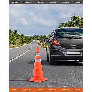 HiGiant [4 Pack] Collapsible Traffic Safety Cones 28'' inch, Orange Pop-up Cones with Reflective Collar, Caution Cones for Road Driving Practice and Parking lot