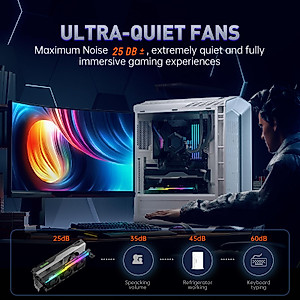 AsiaHorse Graphics Card Cooler with ARGB 5V 3Pin LED and Three 80mm Fans, RGB LED Graphics Card Holder, GPU Cooler Easy Installation-Black