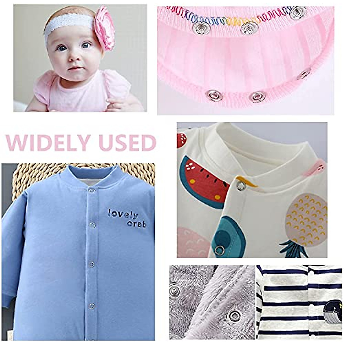 150 Sets Snap Button Snap Fastener kit Snaps 9.5mm Metal Snaps Buttons with Fastener Pliers Press Tool Kit Perfect for DIY Crafts Clothes Hats and Sewing(10 Colors)