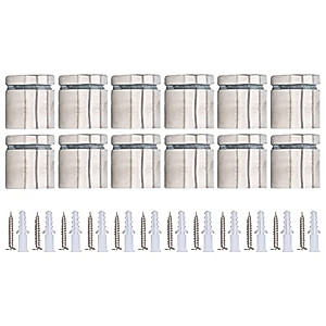 Stainless Steel Standoff Screws, 1x1in Polished Stable Non  Deform Smooth Trimming Advertising Nails Hardware for Displaying