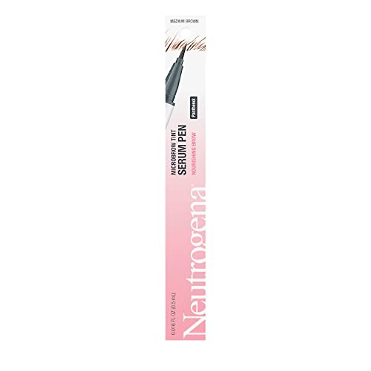 Neutrogena Microbrow Tint Serum Pen, Precision Tipped Tinted Eyebrow Pen with Panthenol to Nourish & Condition Brows, Helps Create Fuller, Natural-Looking Brows, Medium Brown, 0.016 Fl. Oz