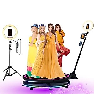 KRICIKR 360 Photo Booth Machine for Parties, Best 360 Photo Booth with Software and Custom Logo,360 Camera Booth Machine to Capture Slow Motion Video and Share to Social Media, 39.5"+ Case
