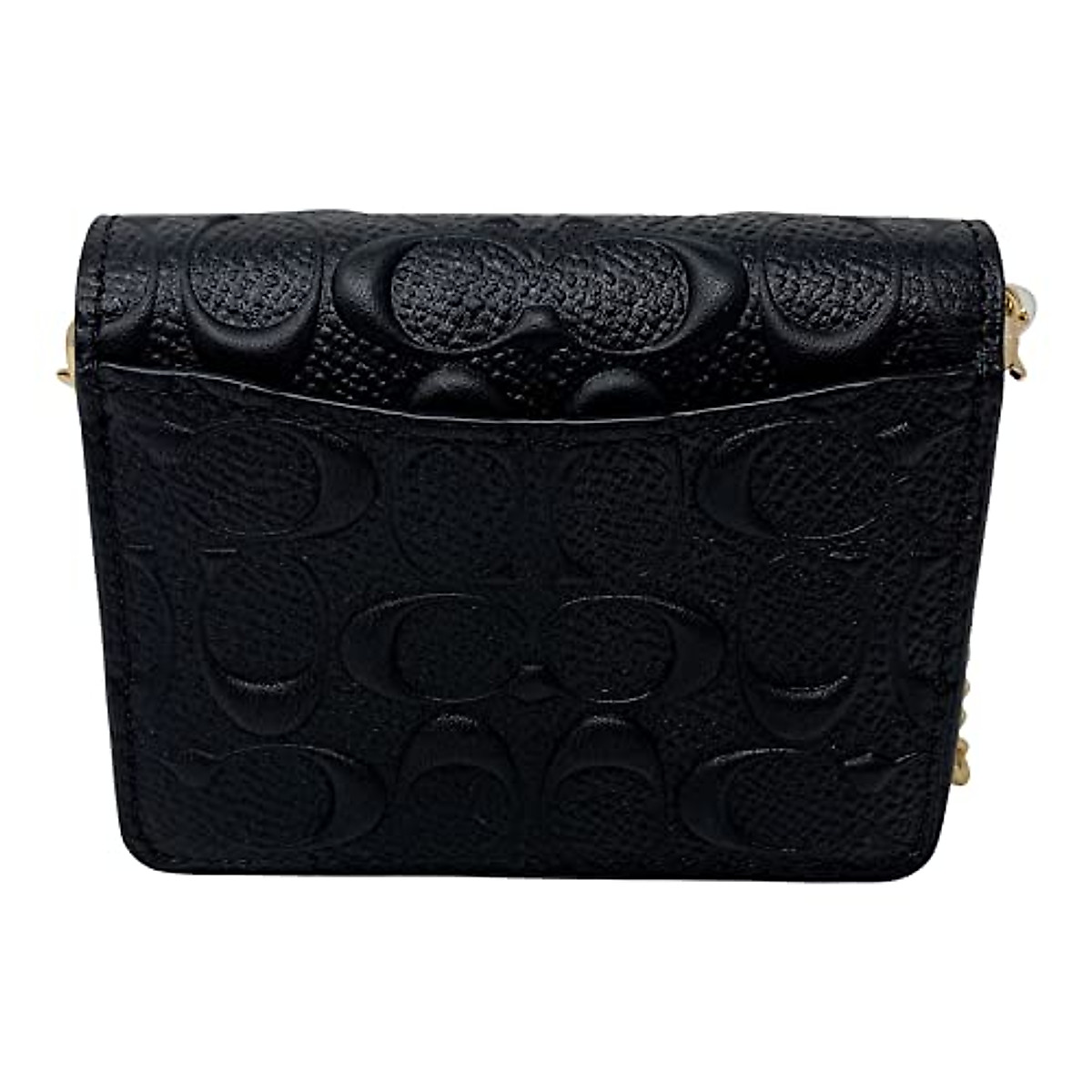 Coach Signature Leather Mini Wallet on a Chain Style No. C7361 Black