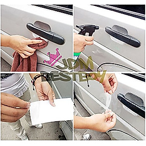 JDMBESTBOY 4PCs 3M Scotchguard Clear Door Cup Handle Paint Scratch Protection Protector Guard Film Bra