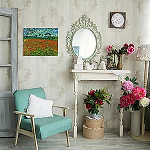 Poppy field by Vincent Van Gogh Post Impressionist Famous Oil Paintings Giclee Canvas Printing Artwork Poster,15x11.5 inch Frame11.5x15inch