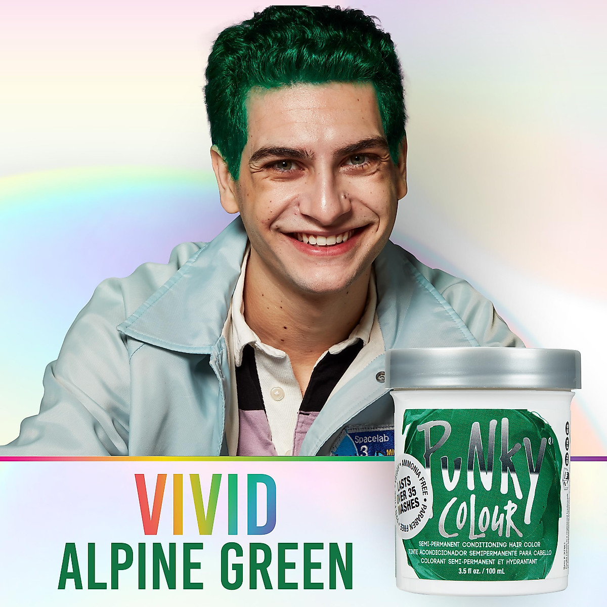Punky Alpine Green Semi Permanent Conditioning Hair Color, 3.5oz