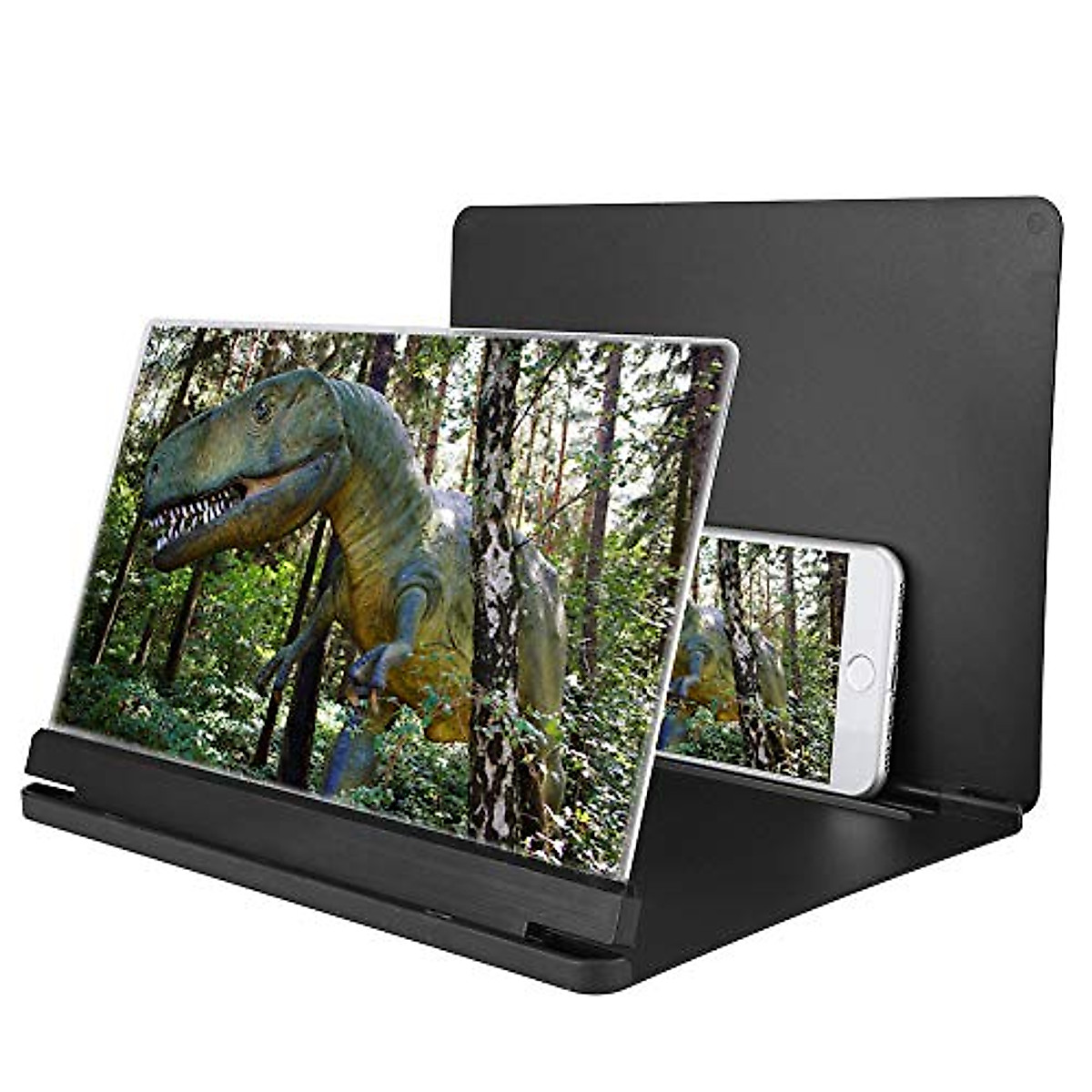 EBTOOLS Phone Screen Magnifier, 12In HD Video Amplifier Cell Phone Stand, Suitable for Indoor, Camping, Travel