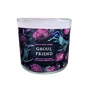 Bath & Body Works, White Barn 3-Wick Candle w/Essential Oils - 14.5 oz - 2021 Halloween! (Ghoul Friend)