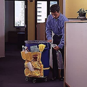 Rubbermaid Commercial 264200YW Brute Caddy Bag 12 Pockets Yellow