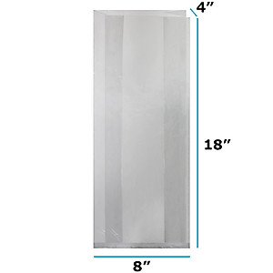 Bread Bags with Ties, Reusable, 100 Clear Bags and 100 Ties