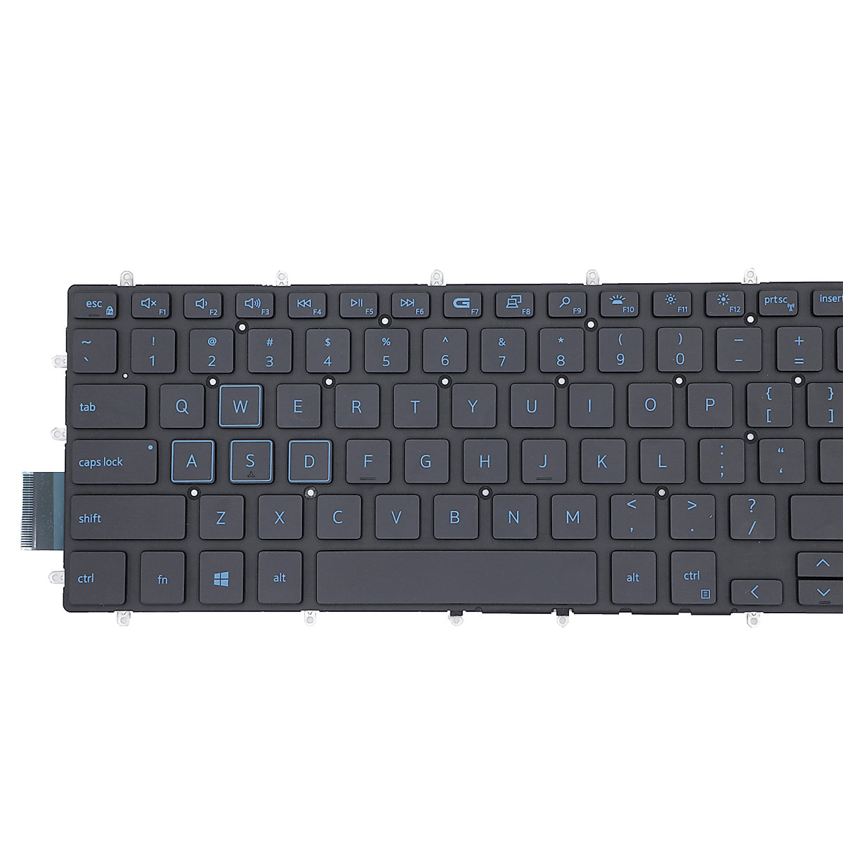 Replacement Keyboard for Dell G5 5500 5587 5590, G5 SE 5505, G7 7588 7590 7790, G3 3579 3779 3590 Series Game Laptop, Dell G5 5587 Replacement Keyboard with Blue Frame with Backlit US Layout