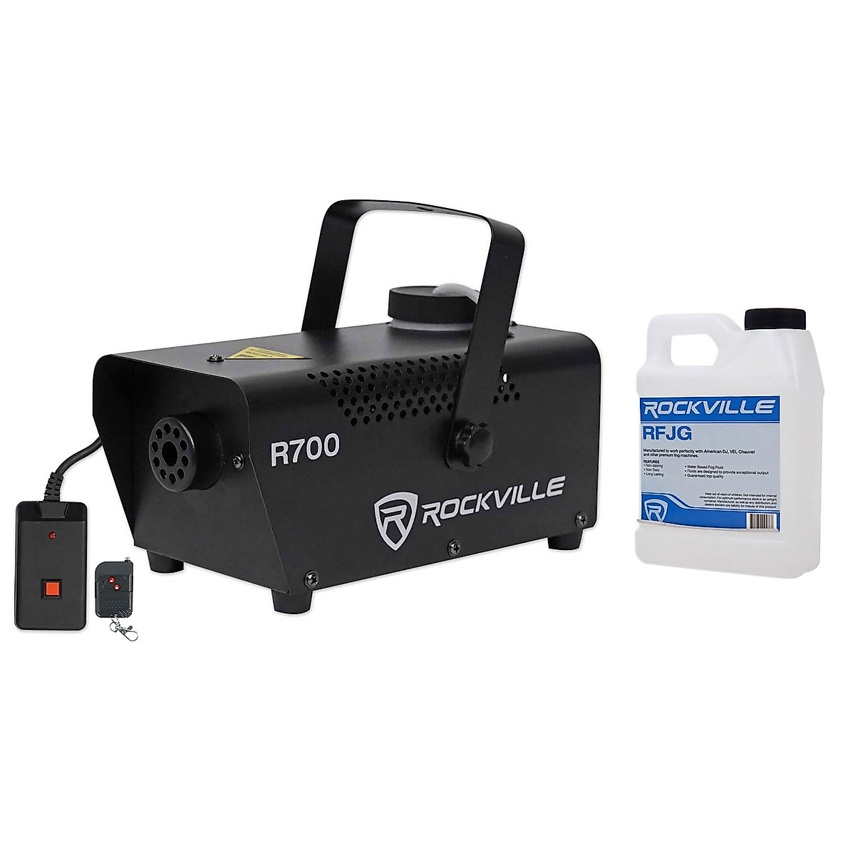 Rockville R700 Fog/Smoke Machine w/Remote + Fluid Quick Heatup + Carry Bag