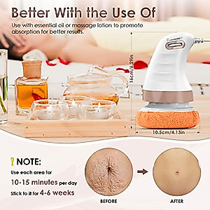 Cellulite Massager Body Sculpting Machine Electric Handheld Body Massager for Belly Waist Butt Arms Legs, Gift for Friends and Family (3 * Plush Massage Cover)