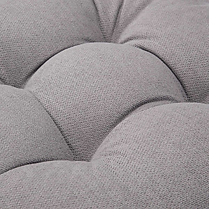 JAMPAYANG Chair Cushion, 4 Pack Chair Cushions for Dining Chairs, Chair Pads and Mat with Ties for Indoor Kitchen Seat and Desk (4 Count - 17 x 16 in, Light Grey)