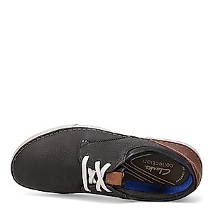 Clarks Gereld Lace Sneaker, Black Leather, 9 Medium