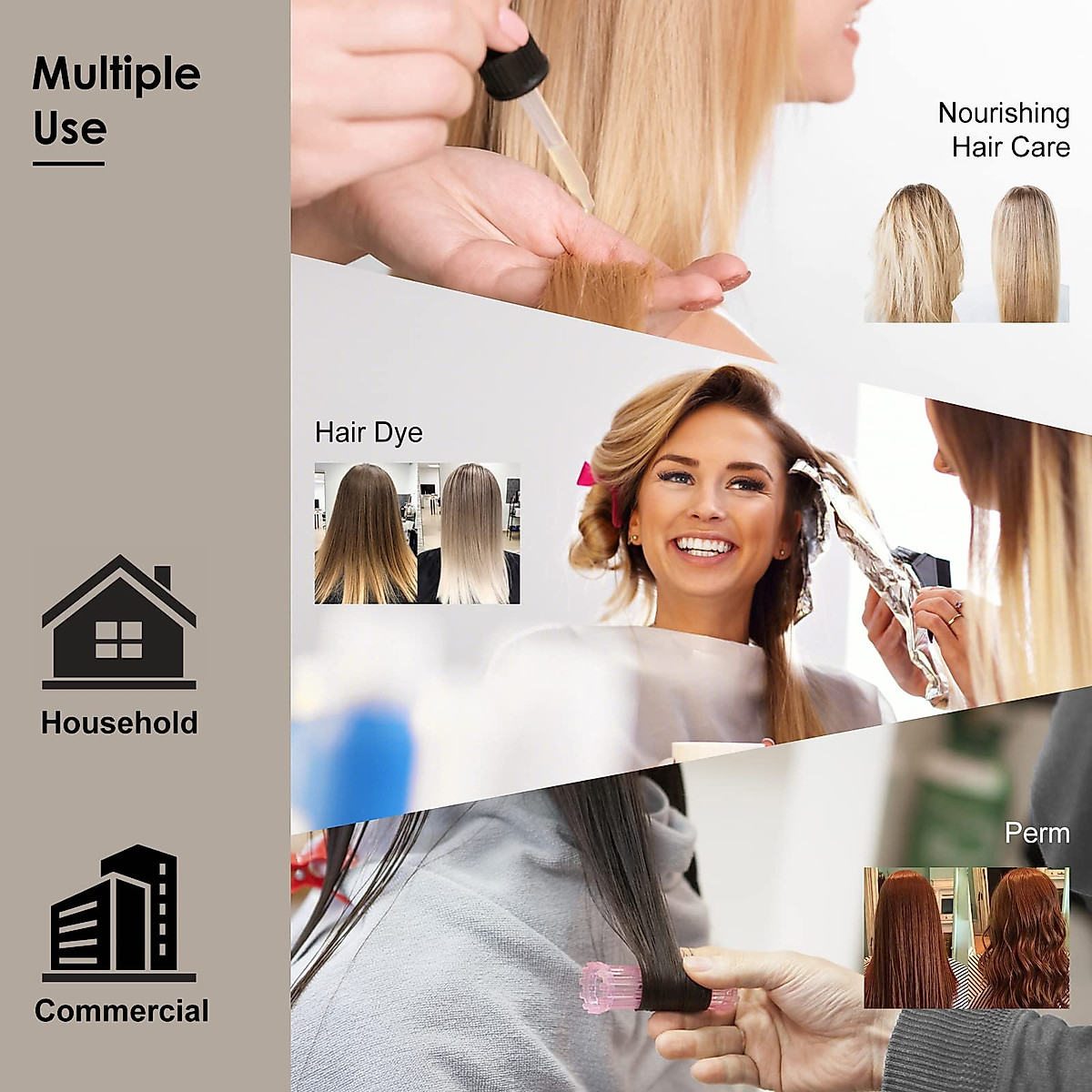 Icoget Standing Hair Steamer for Nature Black Hair, Hooded Heating Steam Cap for Deep Conditioning w/Adjustable Height and Angle, Hot Mist for Hydration and Color Processor, Home Salon Use