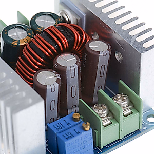 Anmbest Constant Current CC CV Buck Converter Module DC 6-40V to 1.2-36V 20A 300W Adjustable Step Down Voltage Regulator Power Supply Module with Short Circuit Protection Function