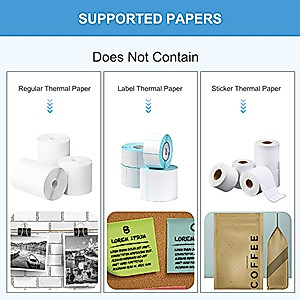 Augot Mini Printer, Bluetooth Pocket Thermal Printer Inkless Portable Sticker Printer Compatible with iOS and Android Wireless Photo Printer for Printing Label, Journal, Study Notes, Memo, Photos