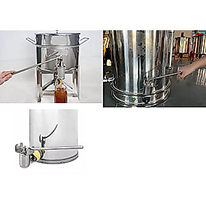 2PCS Beverage Dispensers Bottling Valve, No Drip Honey Gate Valve for Extractor, Honey Bottling Stainless Steel Faucet G3/4 BSP