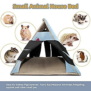enheng Small Pet Hideout Merry Christmas English Letter five-30180 Hamster House Guinea Pig Playhouse for Dwarf Rabbits Hedgehogs Chinchillas