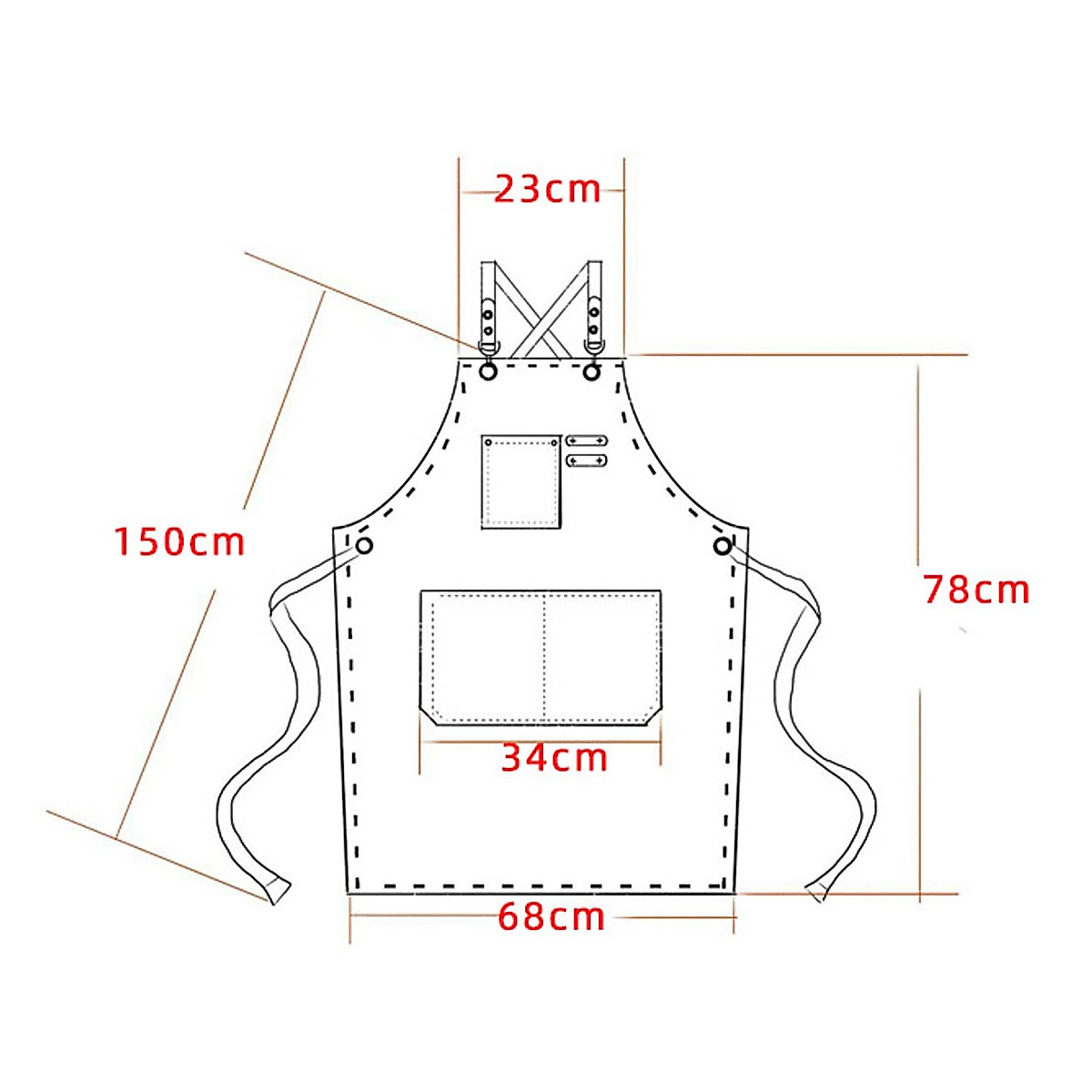 Cotton Canvas Apron Cross Back Apron with Pockets for Women and Men,Kitchen Cooking Baking Bib Apron Chef Apron (Blue)