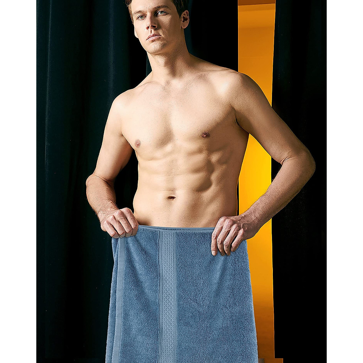 Cleanbear Luxury Bath Towels Set of 6 Shower Towels with Assorted Colors for Different Family Members 55 by 27 Inches Ultra Soft Bathroom Towels Highly Absorbent Body Drying Towels