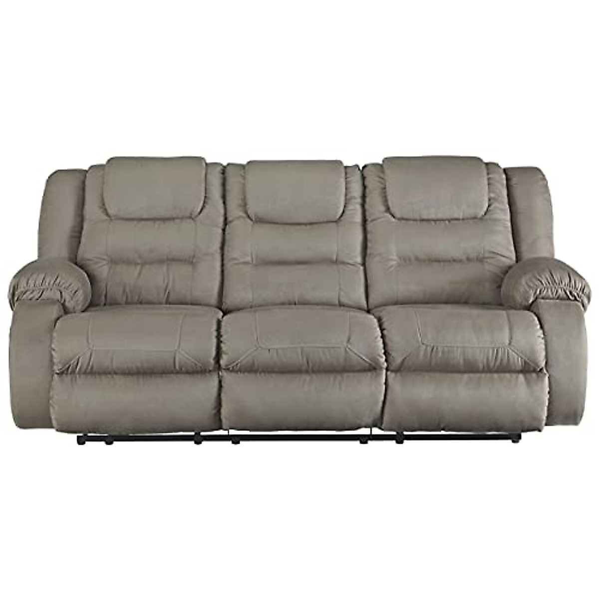 Signature Design by Ashley McCade Contemporary Manual Pull Tab Dual-Sided Reclining Sofa, Gray