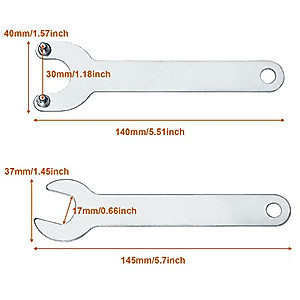 DIRBUY 12 pcs Angle Grinder Flange Nuts 5/8"-11, Suit for All 4-1/2" with 2 pcs Spanner, Angle Grinder Flange Replacement for Makita, Ryobi, Dewalt, Milwaukee, Craftsman