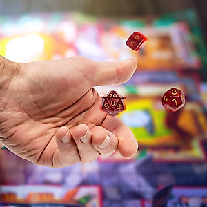 THE TWIDDLERS DND Dice Set - 20x7 (140 pcs) Double-Colors Polyhedral Dice Set for Dungeons and Dragons D&D RPG MTG Role Playing Table Games/Board Games - D4 D6 D8 D10 D12 D20 dice, Pouch Bag Included