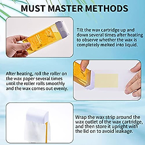 Roll On Wax kit, Roll On Wax Warmer for Hair Removal,Waxing Kit for Sensitive Skin,at Home Waxing Kit for Women and Men,Soft Wax Heater for Larger Areas of the Body