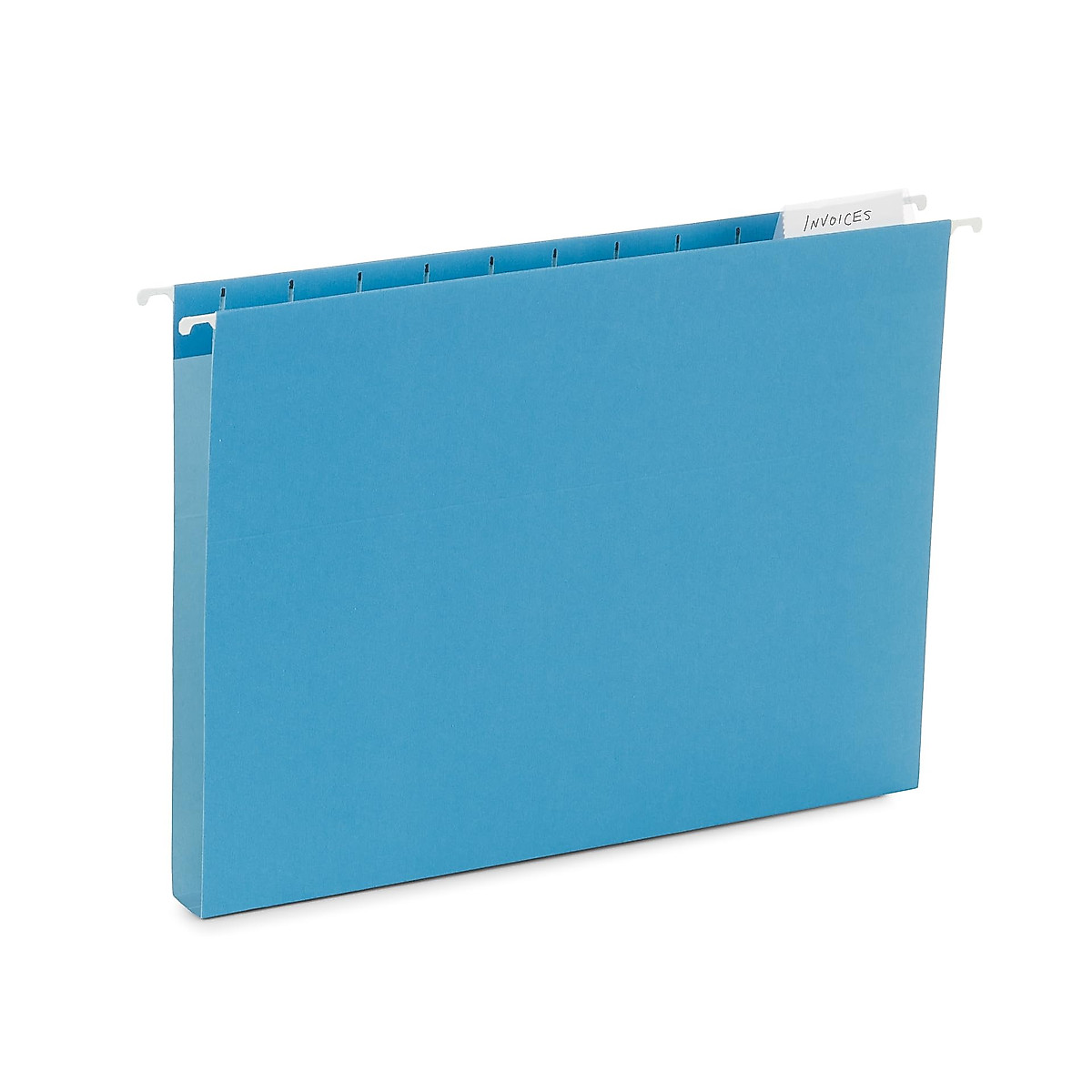 25 Blue Summit Supplies Hanging File Folders 1 inch Expansion, Assorted Colors Hanging File Folders Extra Capacity 1 inch, 11PT Paper, 1 inch Expandable File Folders, 25 Pack