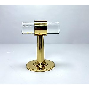 Morco Deco Brass Lucite Robe Hook Handmade Bathroom Kithcen Towel Hook Lucite Brass Coat Hook Hangers Storage Hook (Polished Brass)