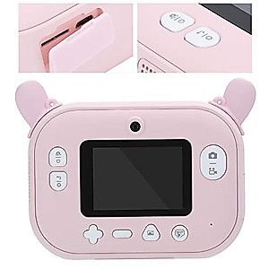 Digital Camera for Children, Cartoon Camera Portable Kids Mini Digital Camera Automatically Print Photo 2.4inch High Definition Screen