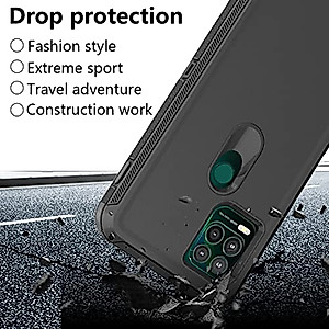 ONOLA Compatible with Moto G Stylus 5G 2021 Case with HD Screen Protector [ Not for G Stylus 5G 2022/ 4G 2021 ]Heavy Duty 3 in 1 for Motorola Moto G Stylus 5G 2021(Black, G Stylus 5G)
